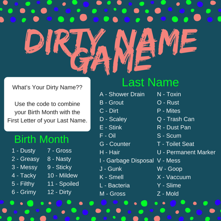 Dirty Names That Will Make You Laugh Out Loud - The Caring Girl